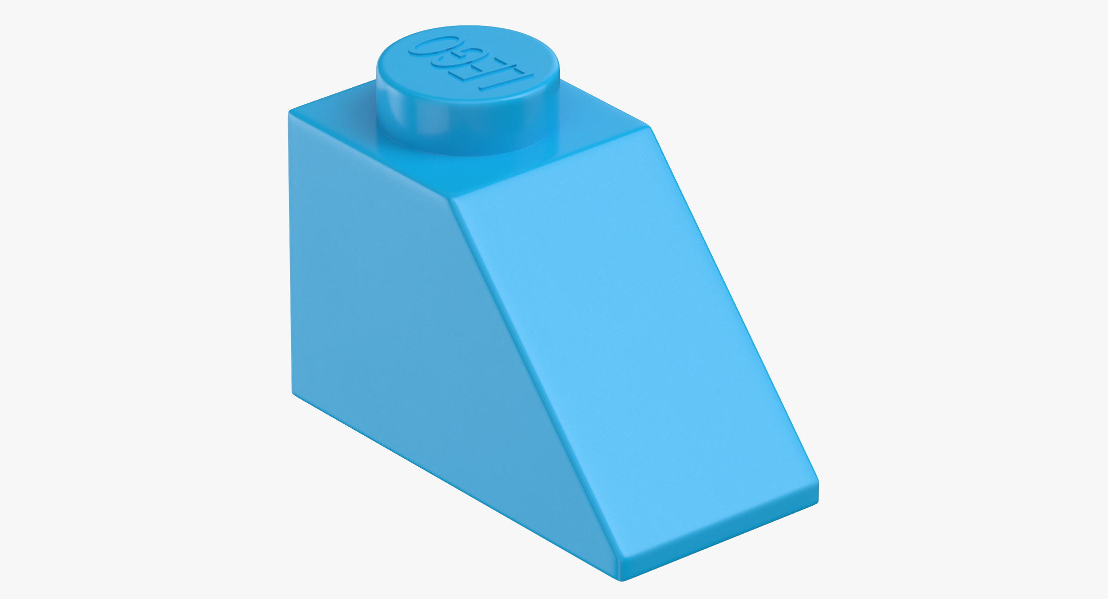 modèle 3D de Brique Lego 2x1 Slope Dark Azur - TurboSquid 1409426