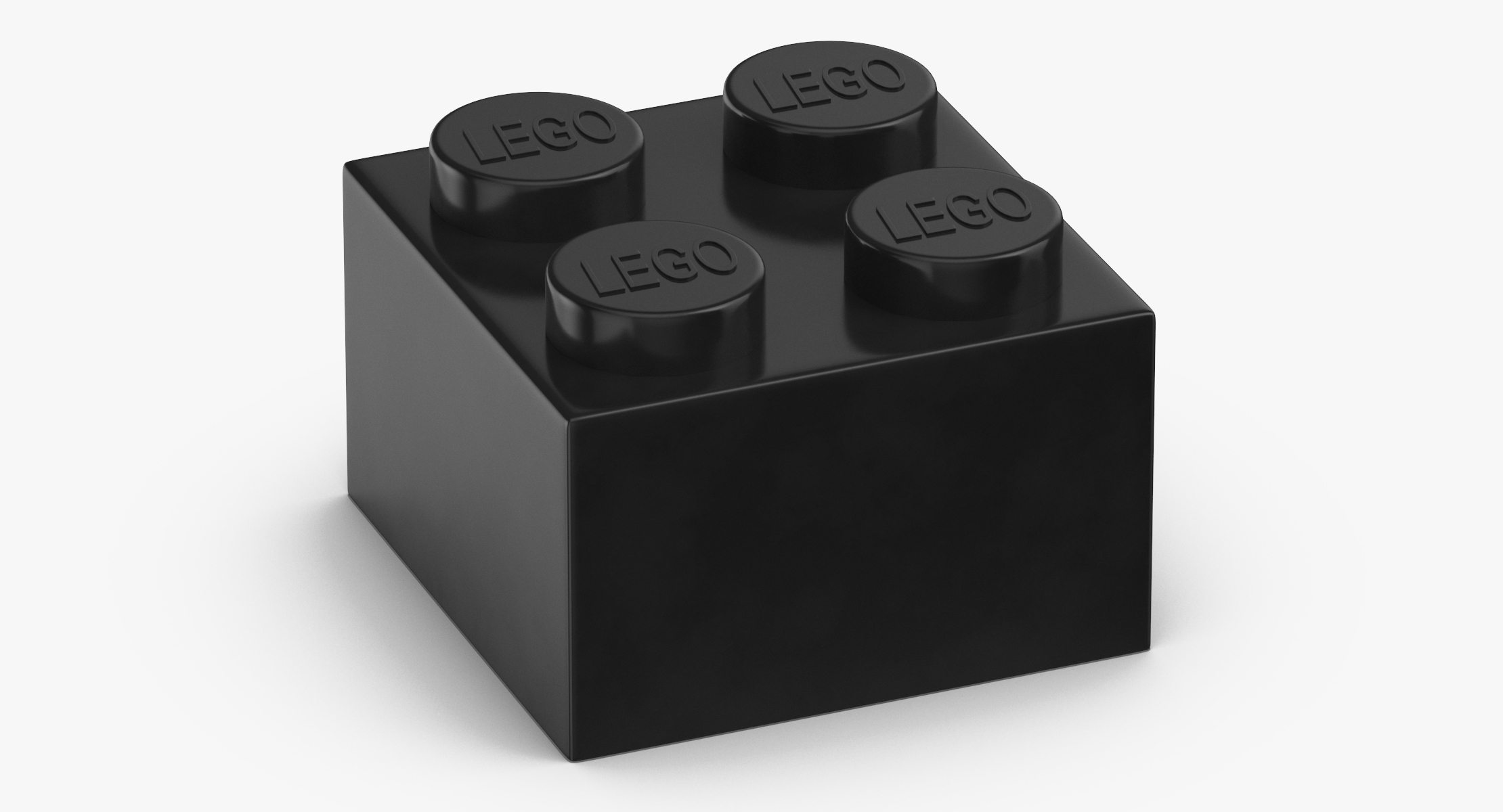 Lego brick 2x2 black 3D model - TurboSquid 1409476