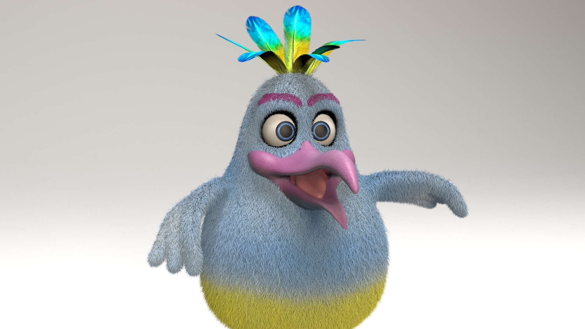 Bird art cartoon 3D model - TurboSquid 1409482