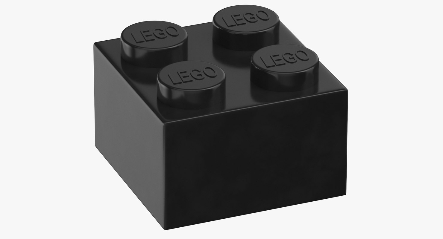 Lego brick 2x2 black 3D model - TurboSquid 1409476