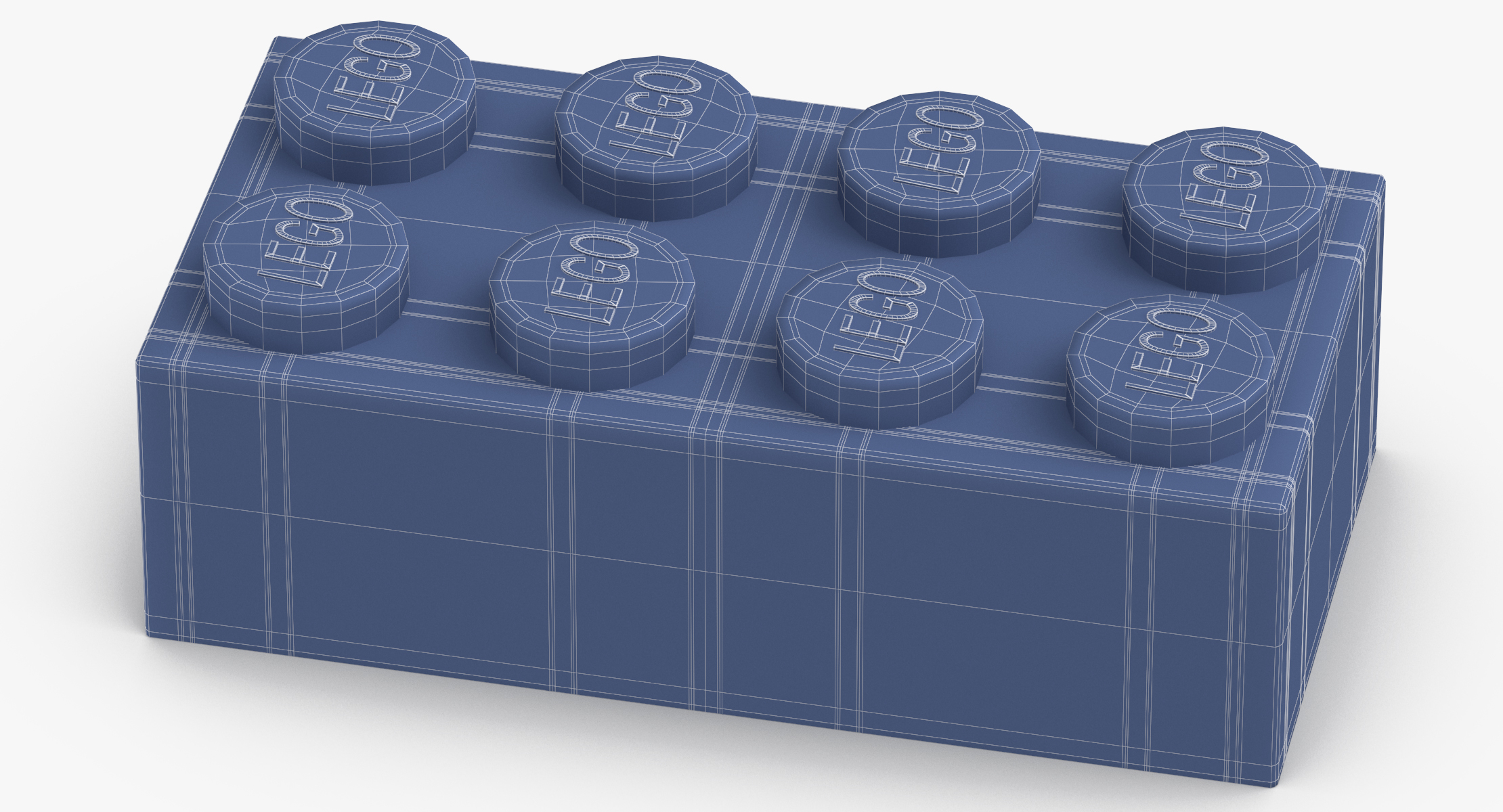 3D lego brick 2x4 black model - TurboSquid 1409498