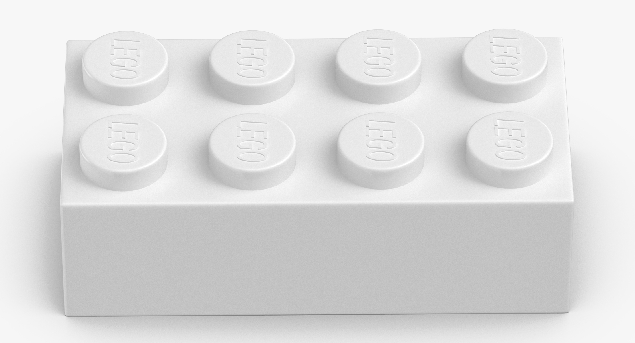 Lego brick 2x4 white 3D model - TurboSquid 1409499