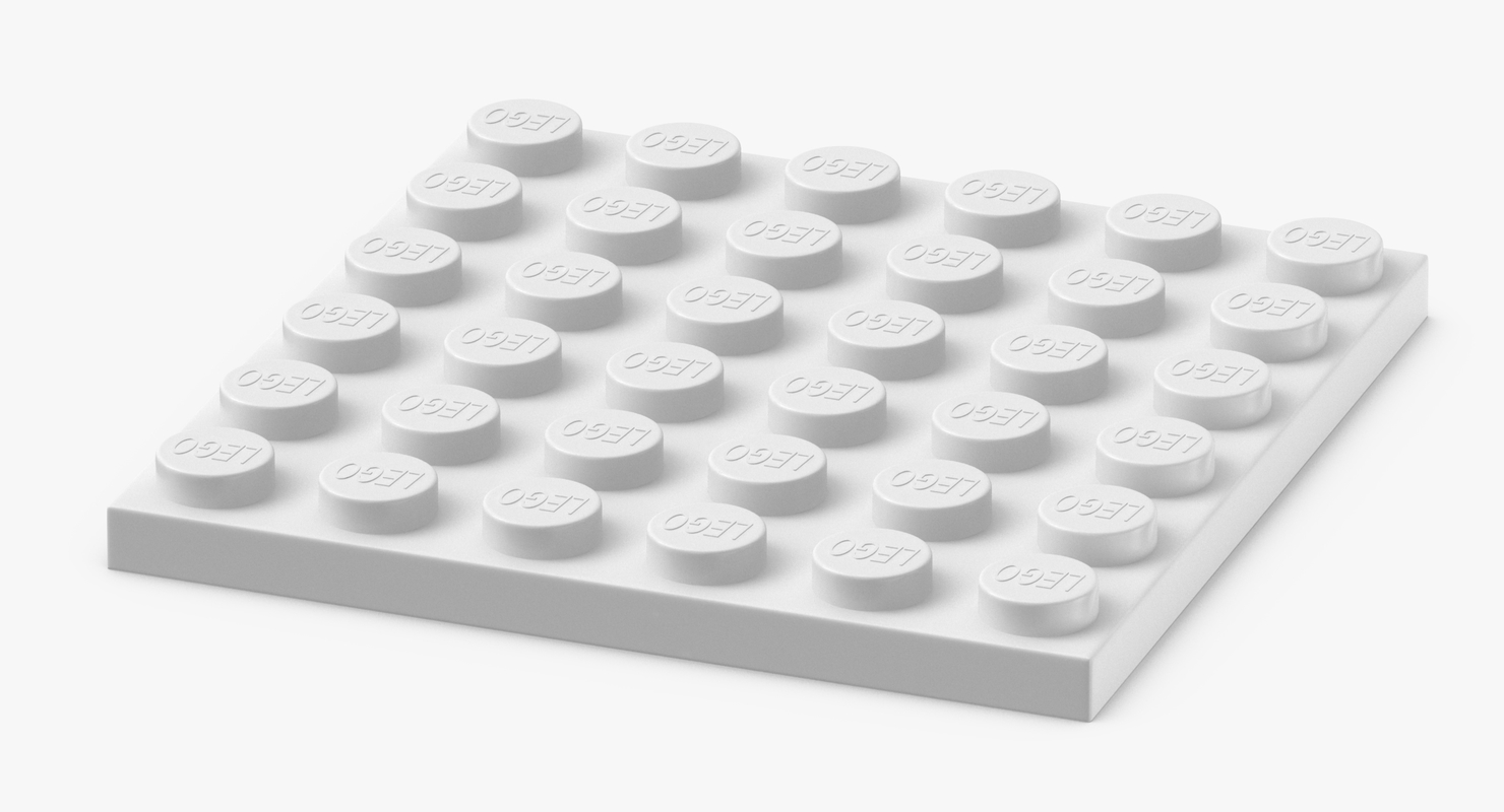레고 플레이트 6x6 화이트 3D 모델 - TurboSquid 1409514
