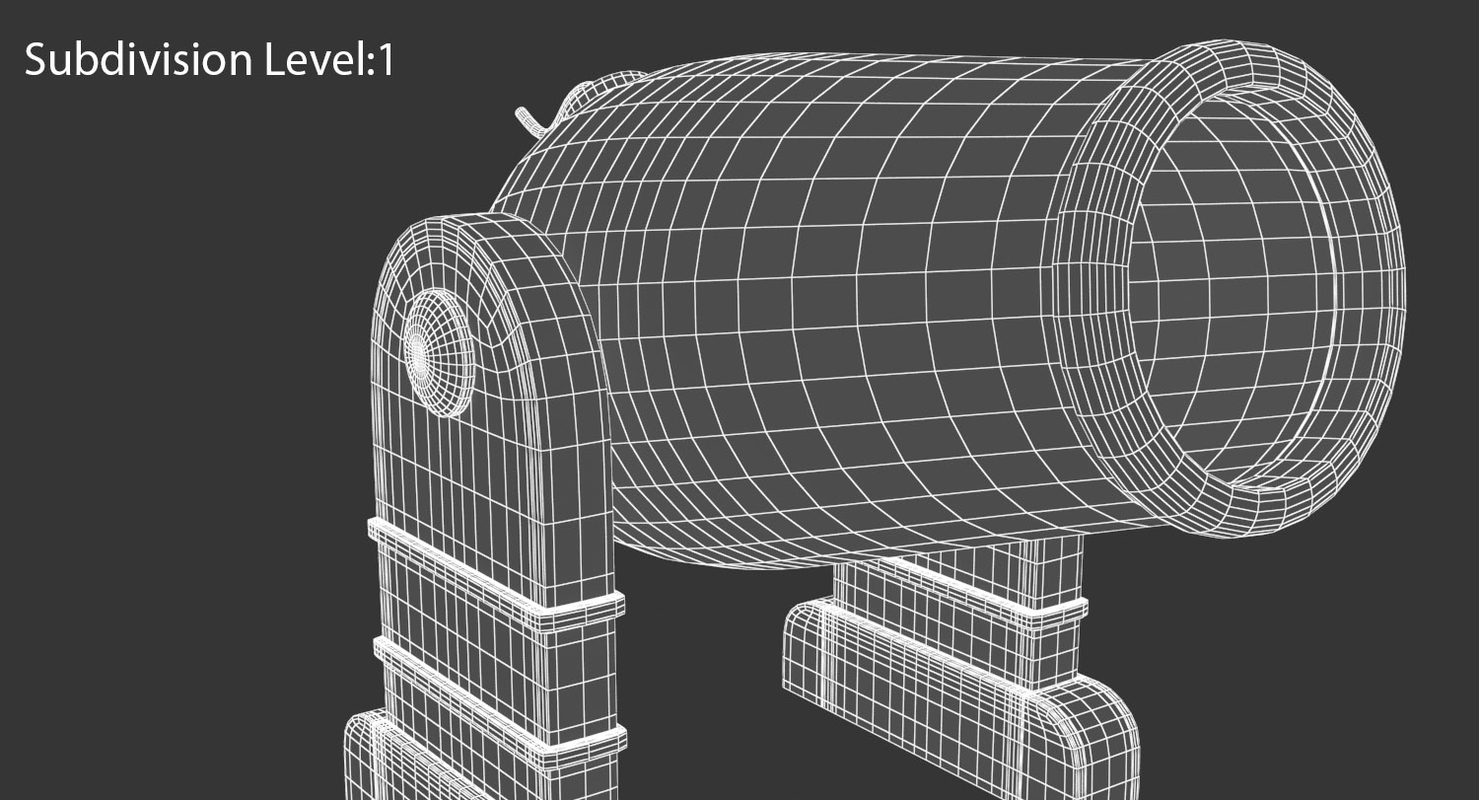 3D cartoon cannon - TurboSquid 1409725