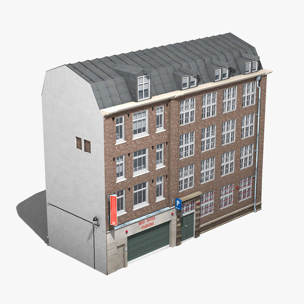Photorealistic buildings set hotel 3D model - TurboSquid 1409739
