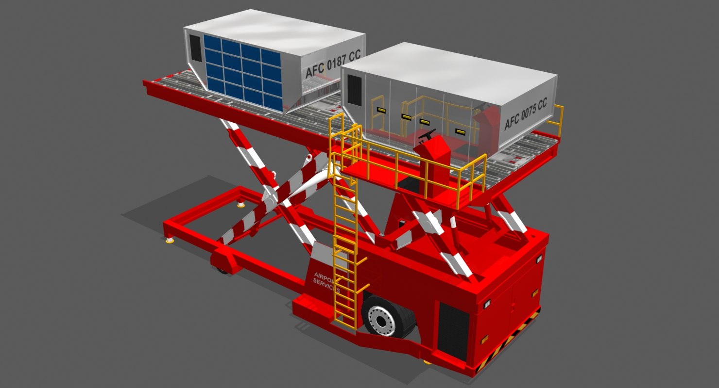 3D aircraft loader device rigged - TurboSquid 1404728