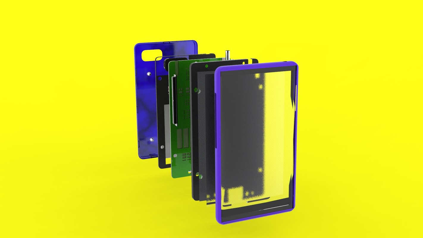 Exploded phone 3D - TurboSquid 1409912
