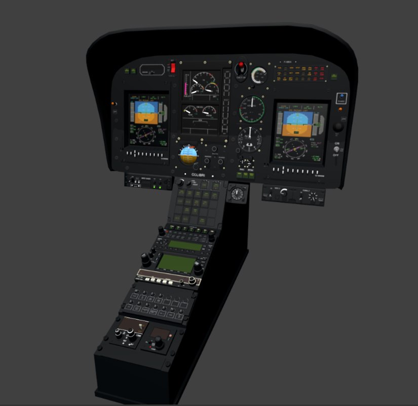 3D h120 glass cockpit - TurboSquid 1409901