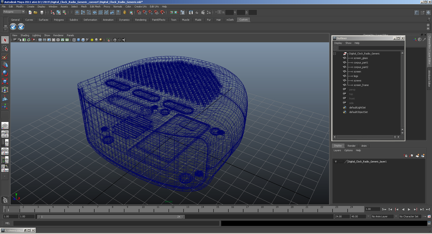 3D digital clock radio magnasonic - TurboSquid 1410225