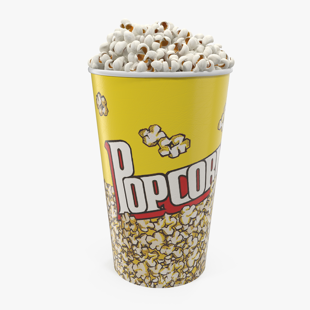 3D medium popcorn bucket popped - TurboSquid 1410138