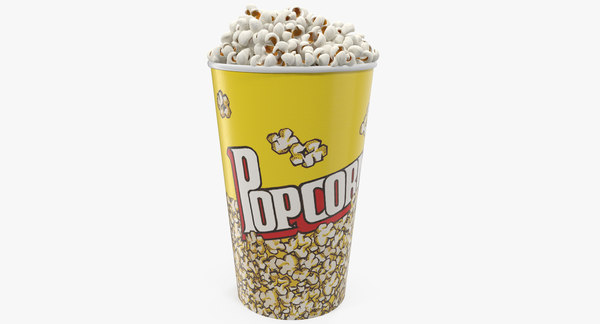 3D medium popcorn bucket popped - TurboSquid 1410138