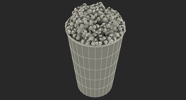 3D medium popcorn bucket popped - TurboSquid 1410138