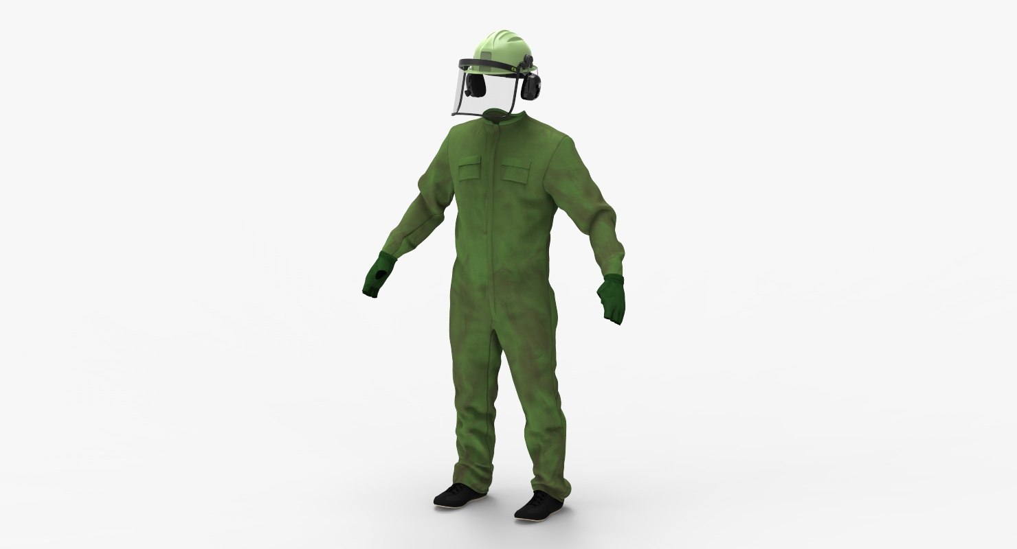 Overall worker uniforms apparel 3D - TurboSquid 1409699