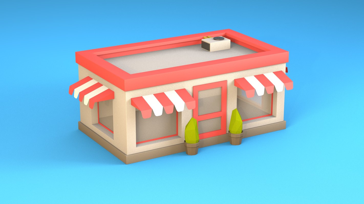 Store market 3D model - TurboSquid 1410345