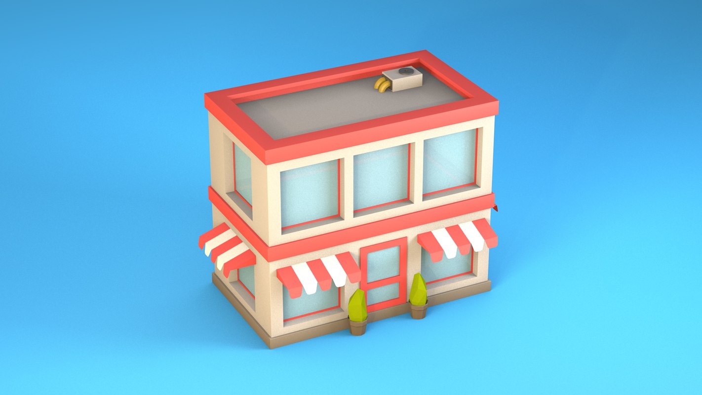 Store market 3D model - TurboSquid 1410352