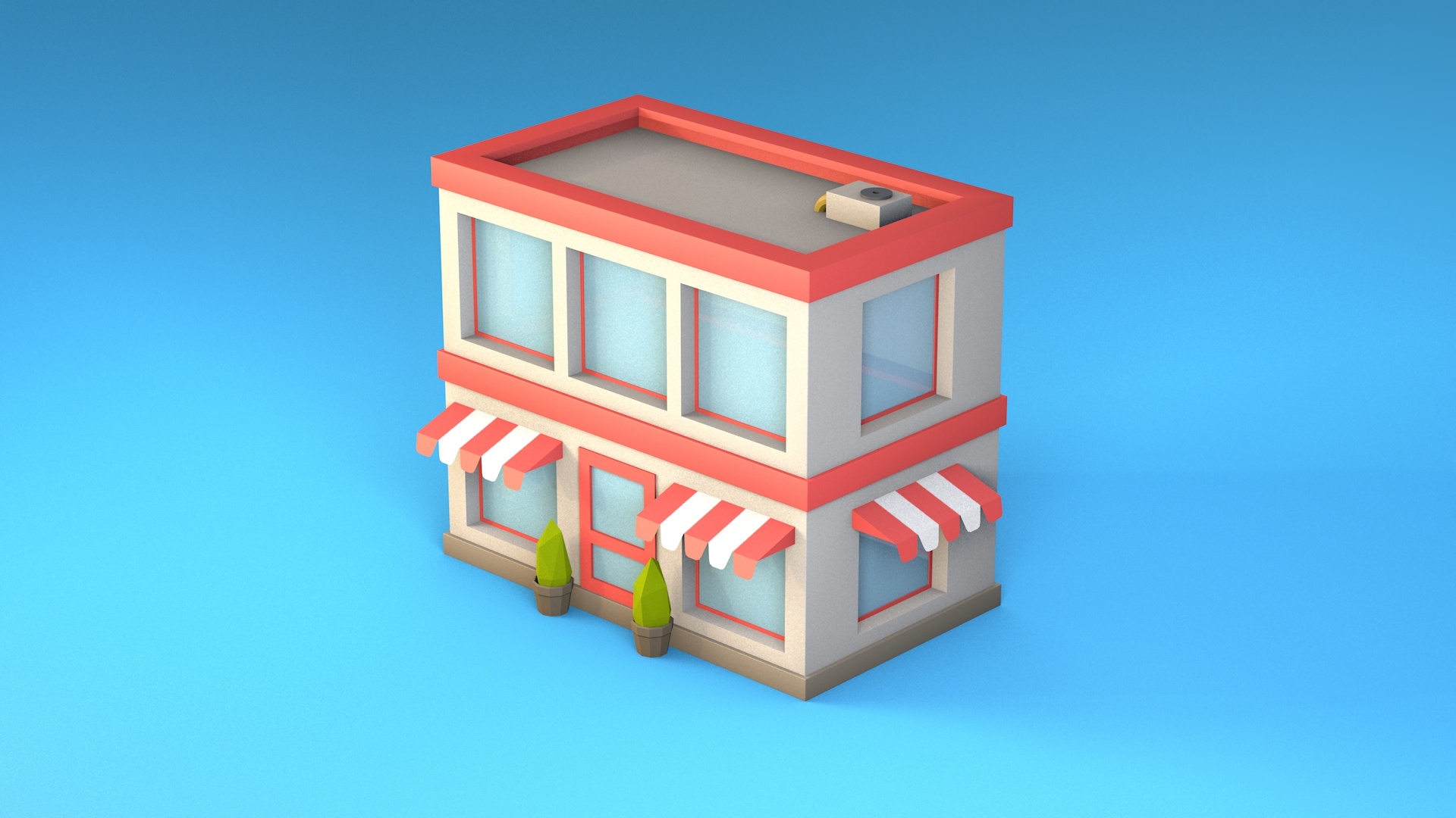 Store market 3D model - TurboSquid 1410352
