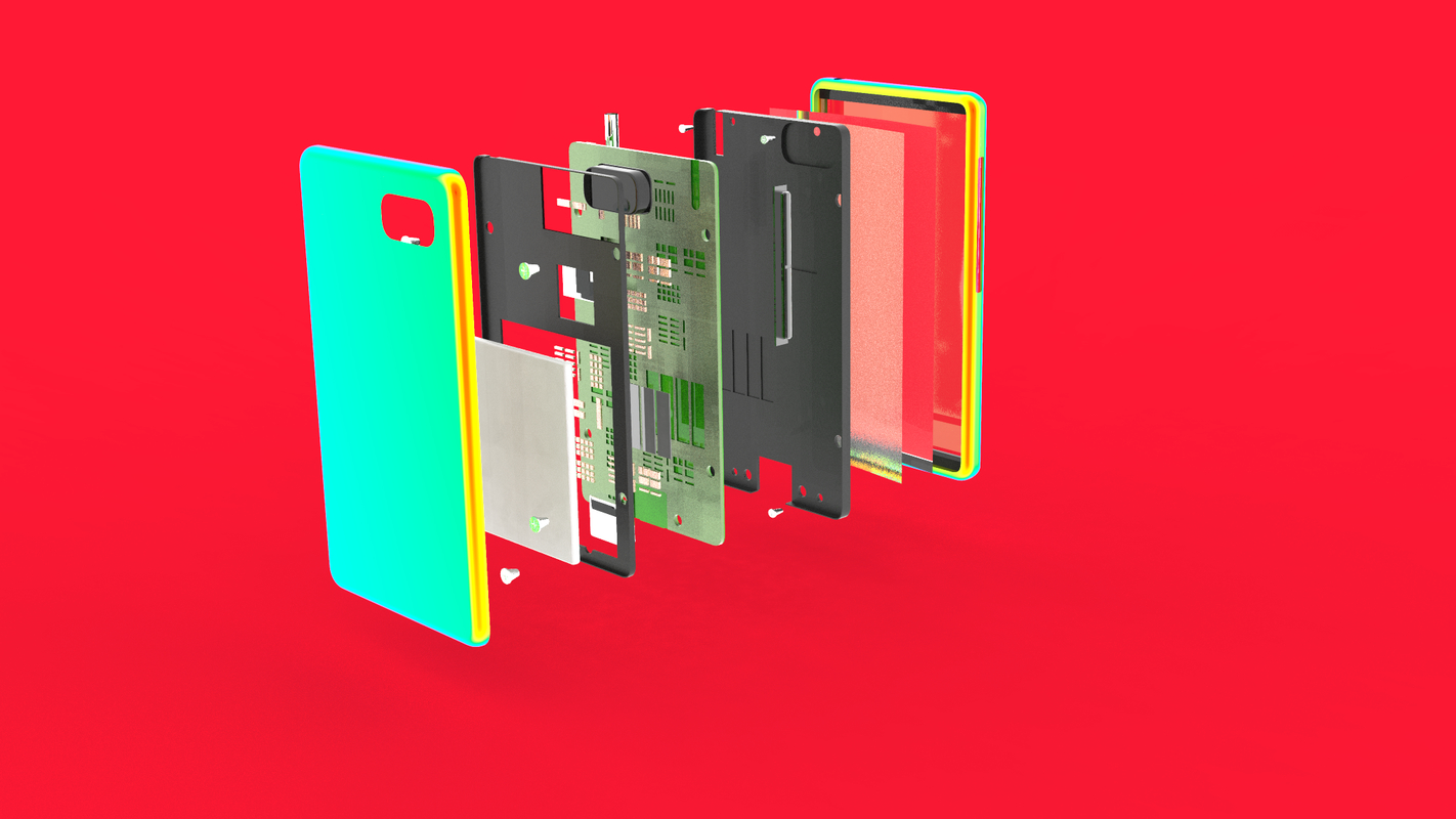 3D model exploded phone - TurboSquid 1410602