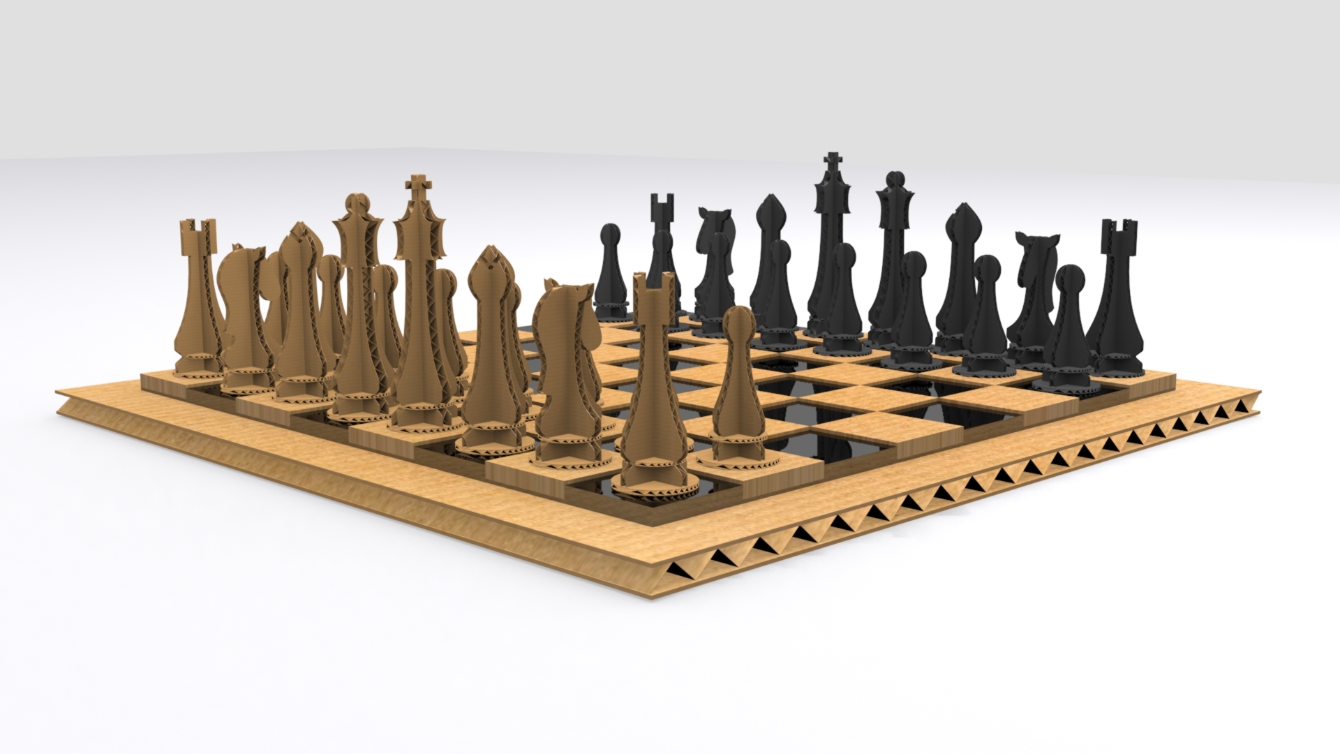 Paper chess set model - TurboSquid 1410648