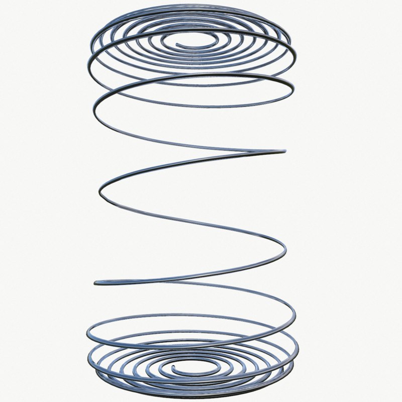 3D metal spiral spring - TurboSquid 1410685