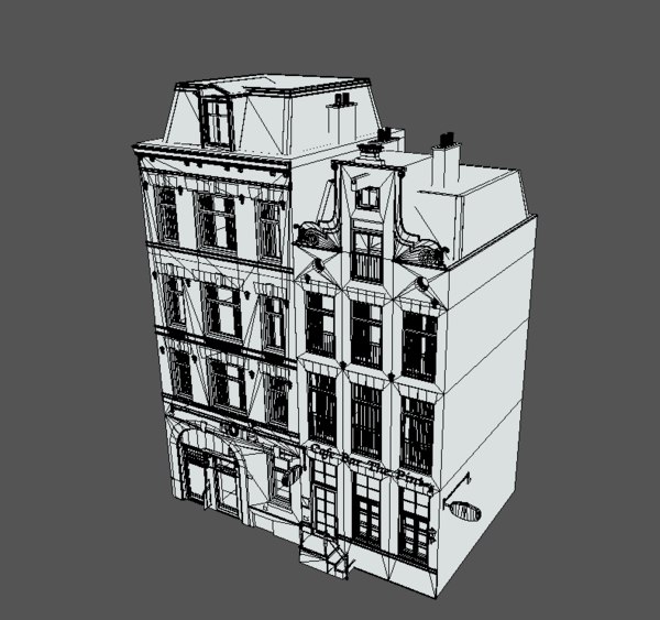 Photorealistic buildings set hotel 3D model - TurboSquid 1409739