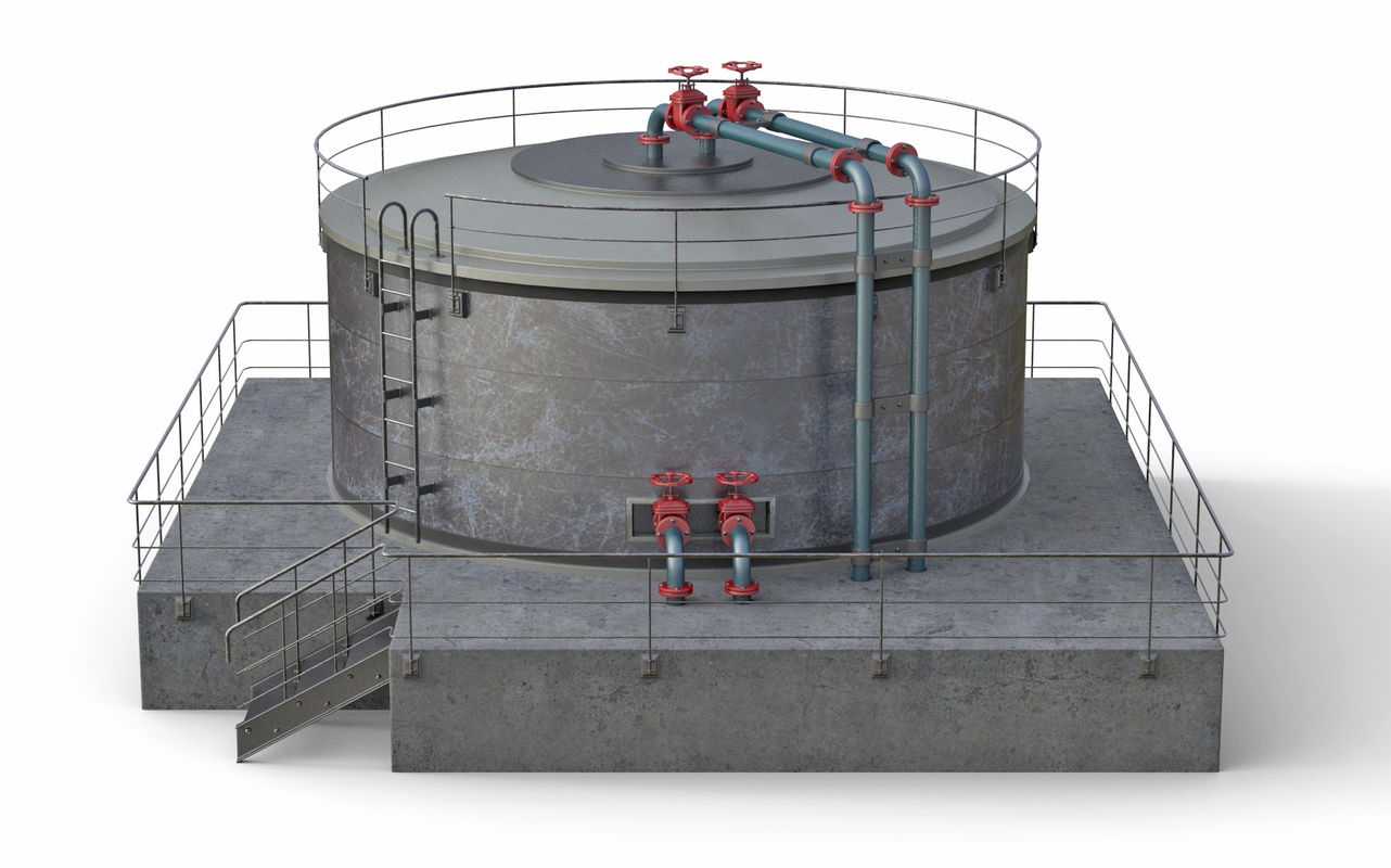 Realistic industrial water tank model - TurboSquid 1410803