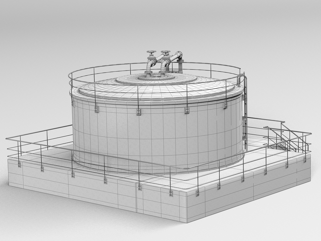 Realistic industrial water tank model - TurboSquid 1410803