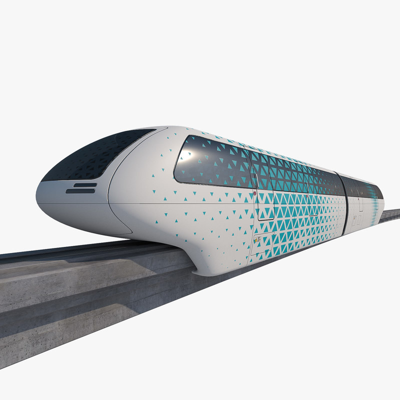 Mono rail train 03 3D model - TurboSquid 1410840