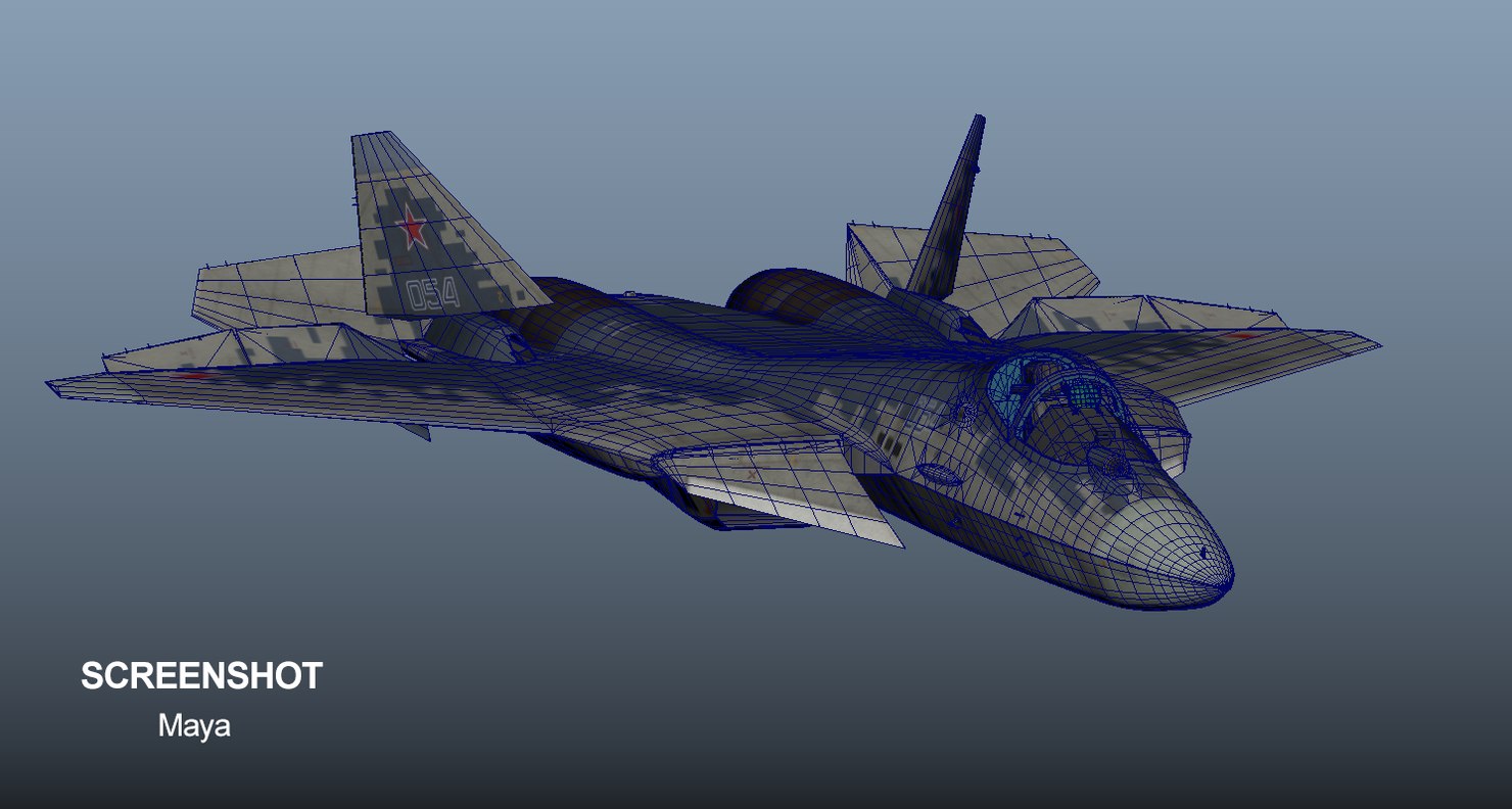Sukhoi su57 prototype 054 3D - TurboSquid 1411246