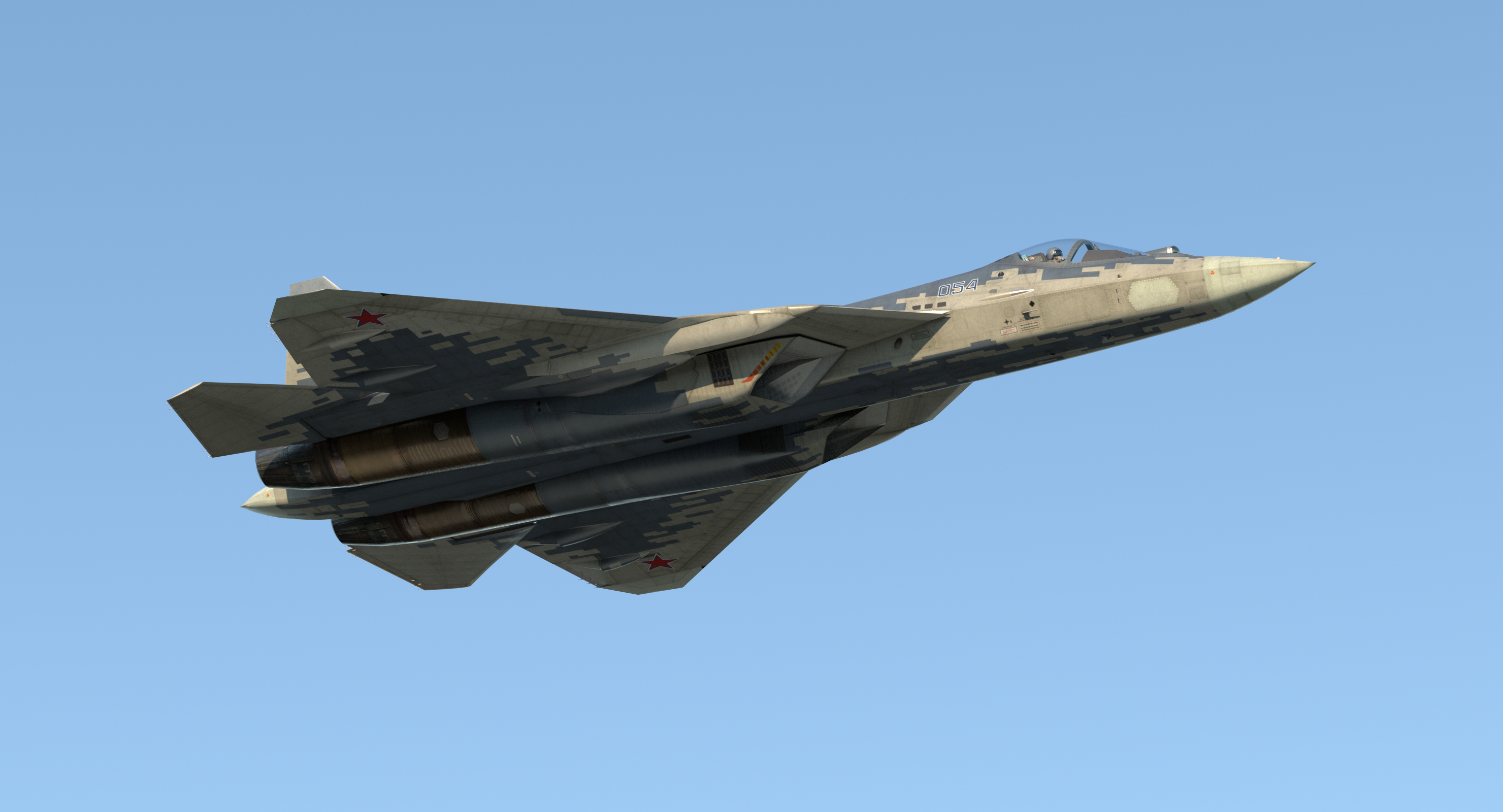 Sukhoi su57 prototype 054 3D - TurboSquid 1411246