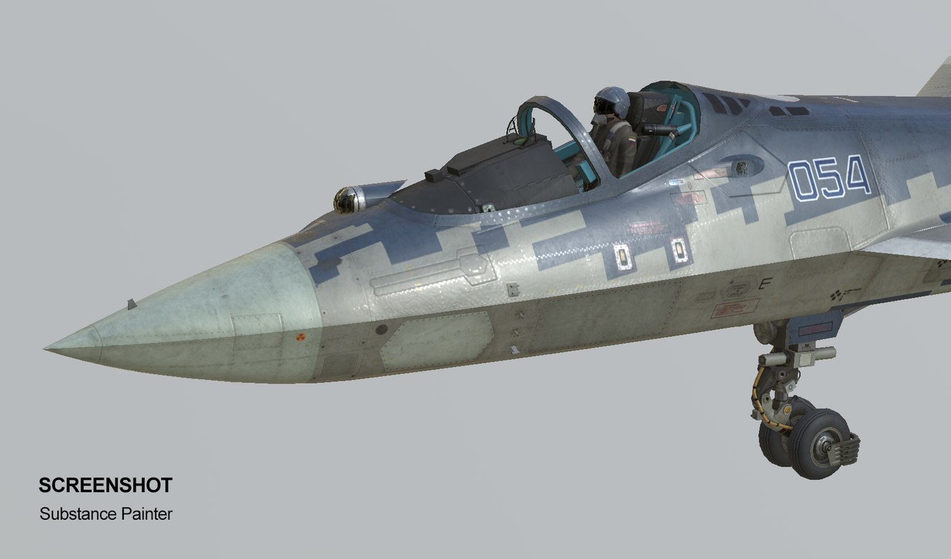 Sukhoi su57 prototype 054 3D - TurboSquid 1411246