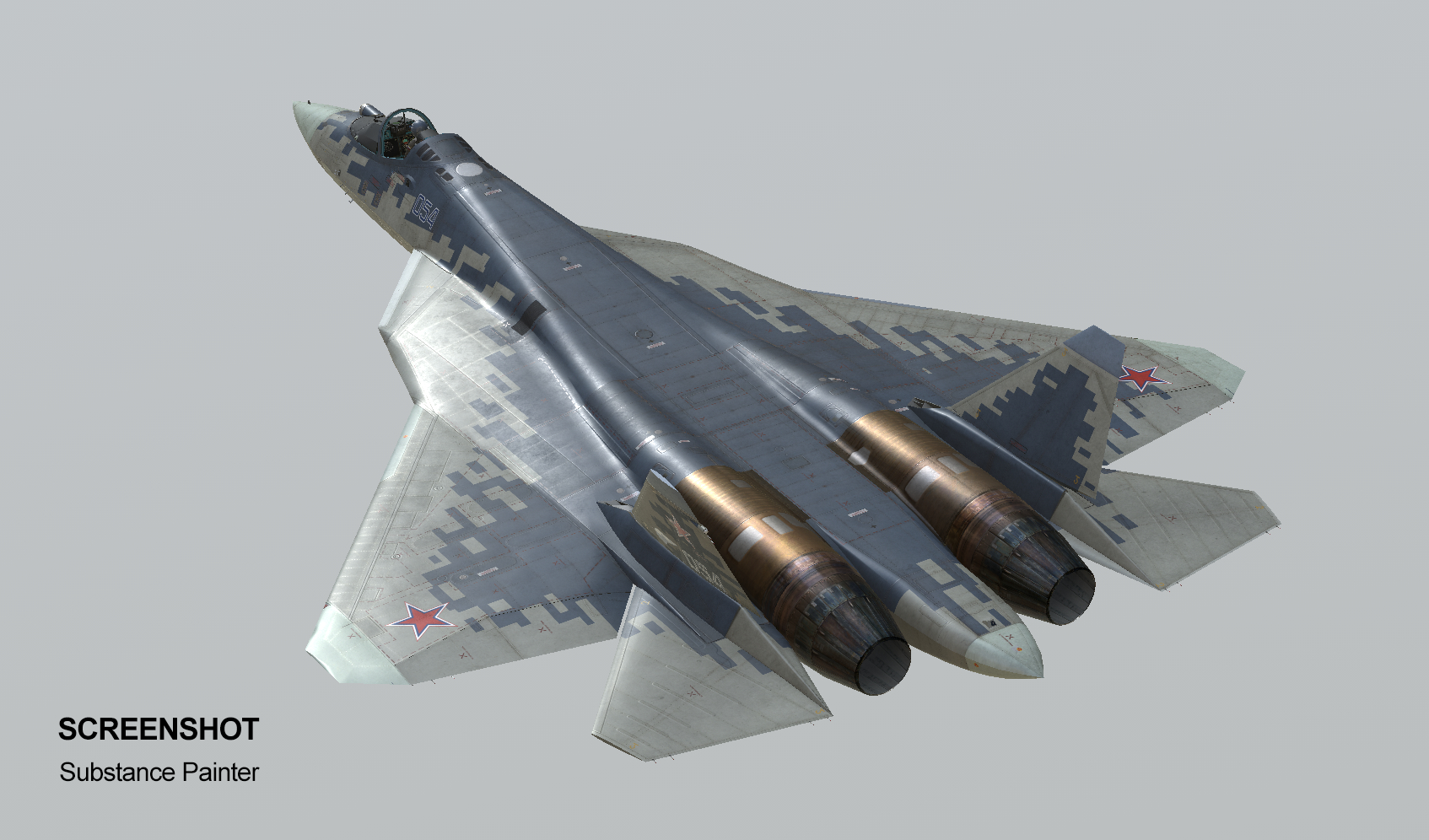 Sukhoi su57 prototype 054 3D - TurboSquid 1411246