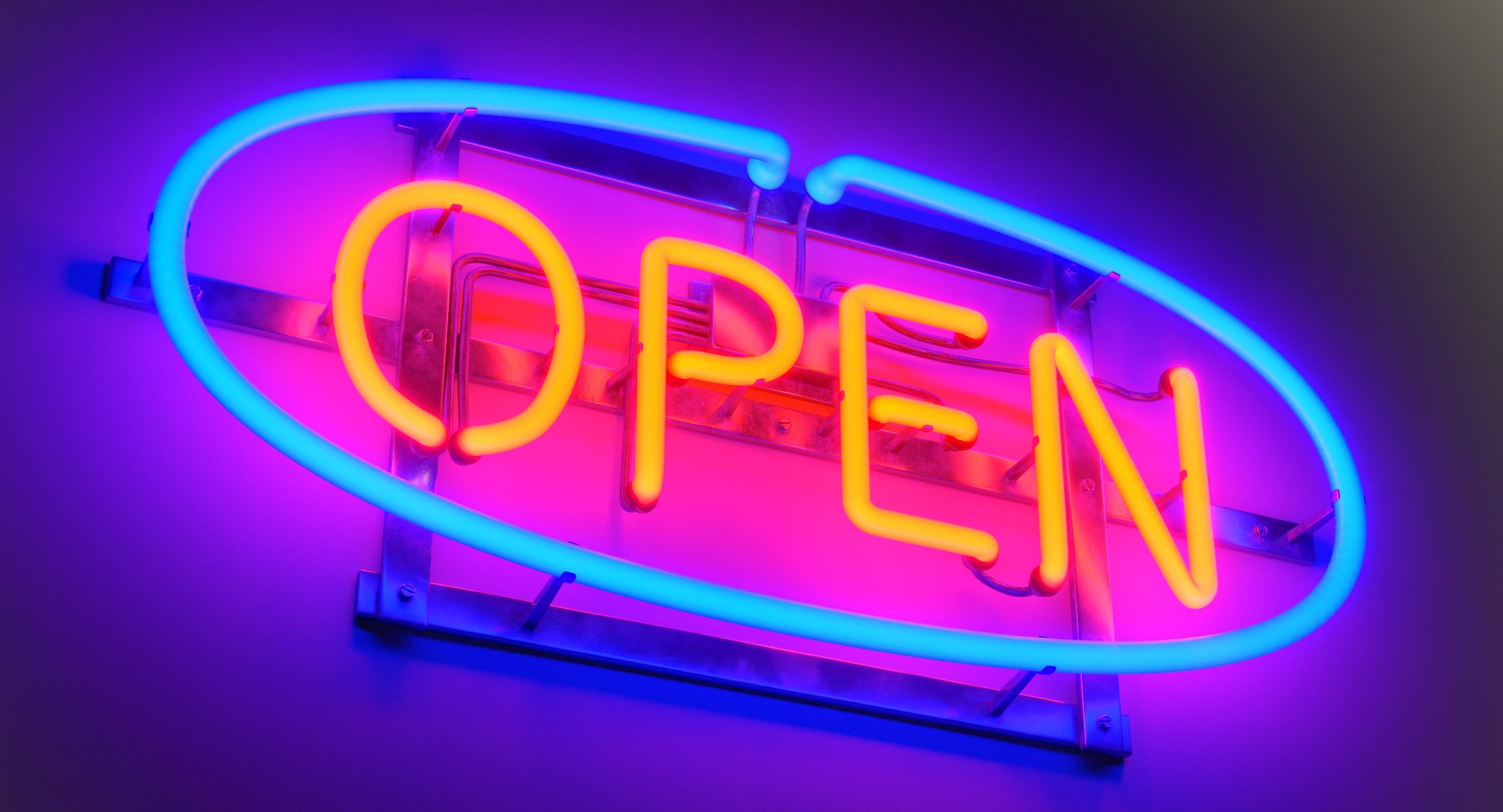 Neon open sign 3D model - TurboSquid 1410938