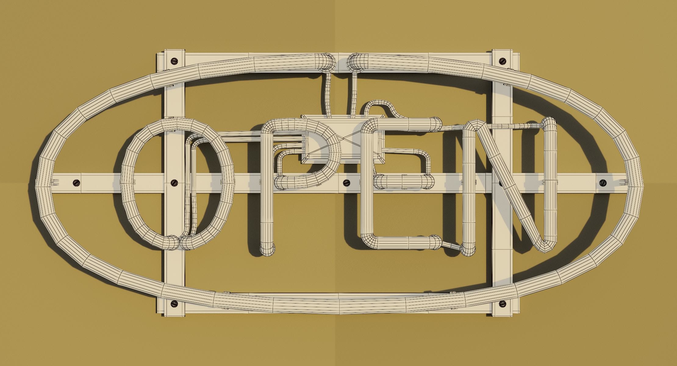 Neon open sign 3D model - TurboSquid 1410938