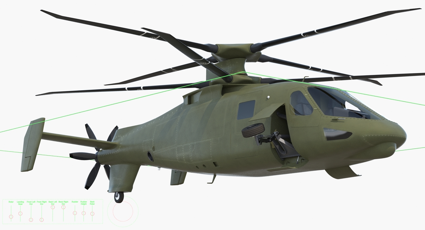 Attack compound helicopter copters model - TurboSquid 1411011