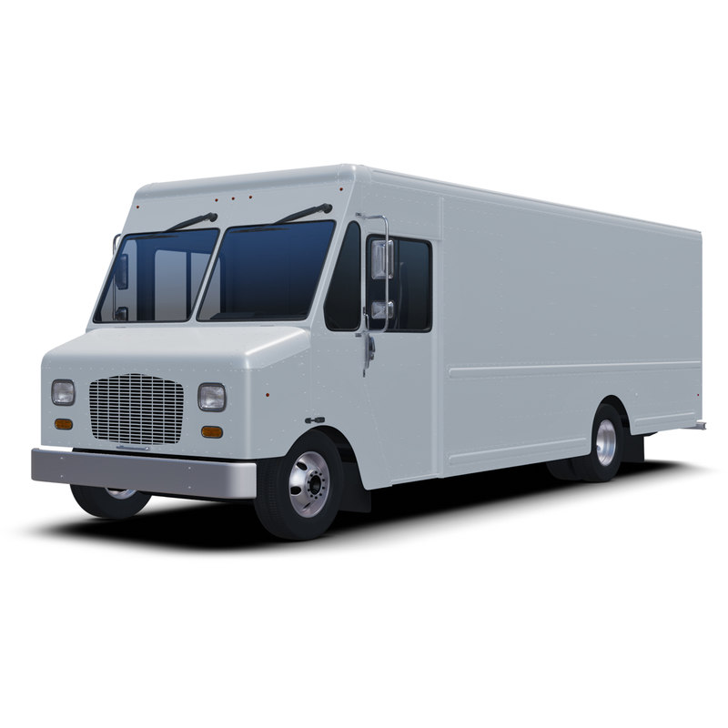 3D generic delivery step van model - TurboSquid 1410940