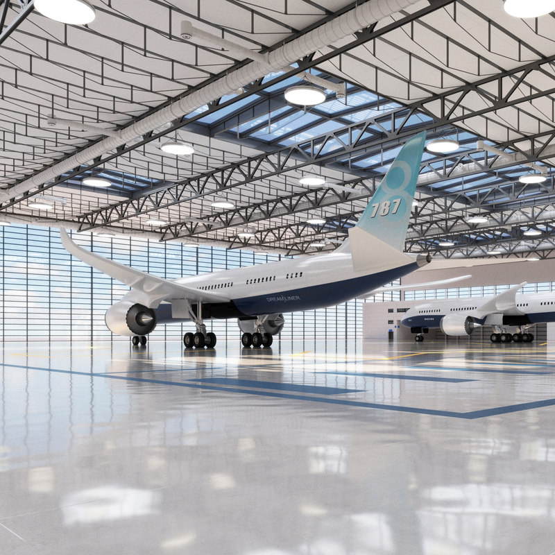 Hangar airplane 3D model - TurboSquid 1411156