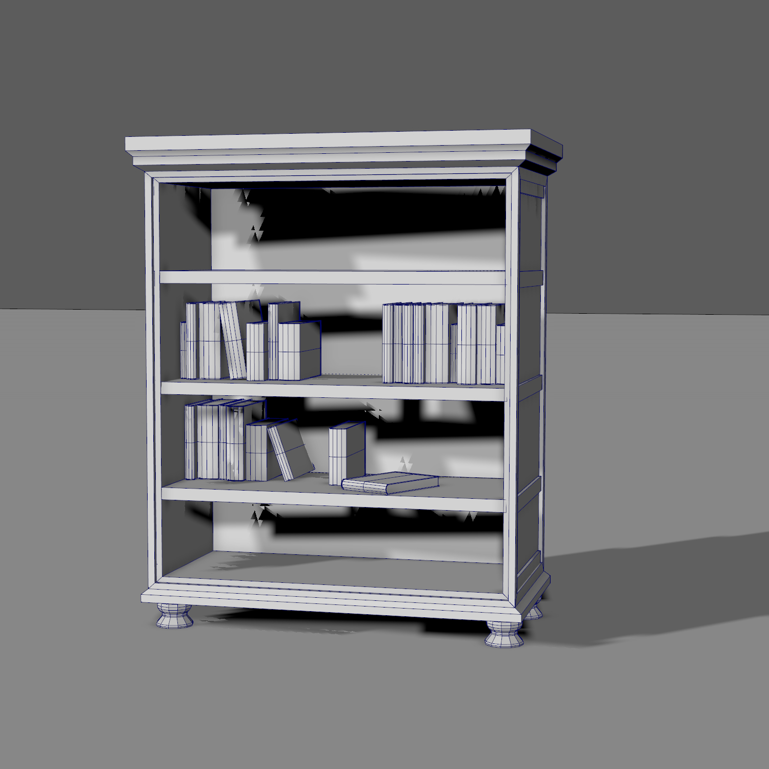 3D basic bookshelf - TurboSquid 1411252