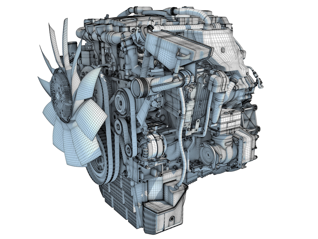 3D detroit dd5 diesel engine model - TurboSquid 1411342
