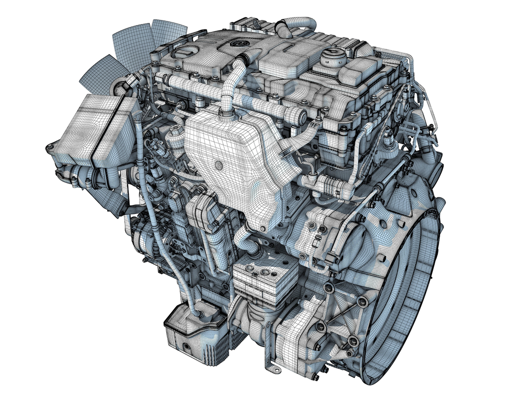 3D detroit dd5 diesel engine model - TurboSquid 1411342