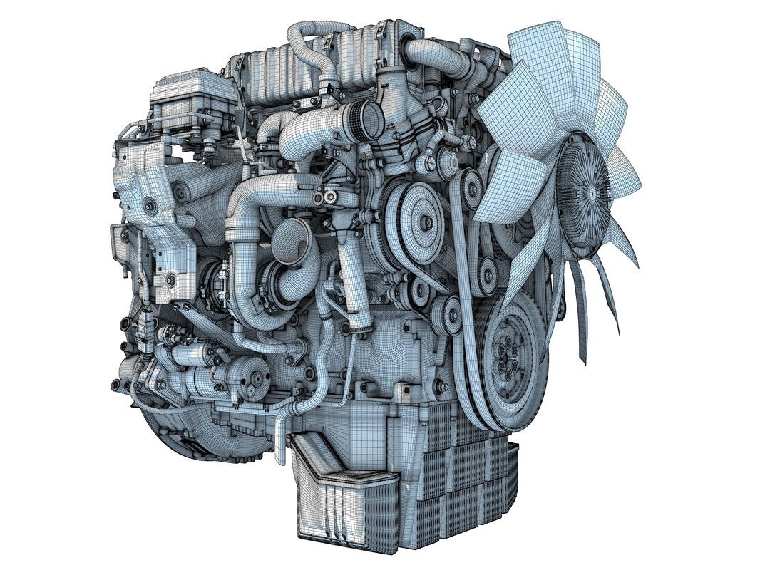 3D detroit dd5 diesel engine model - TurboSquid 1411342