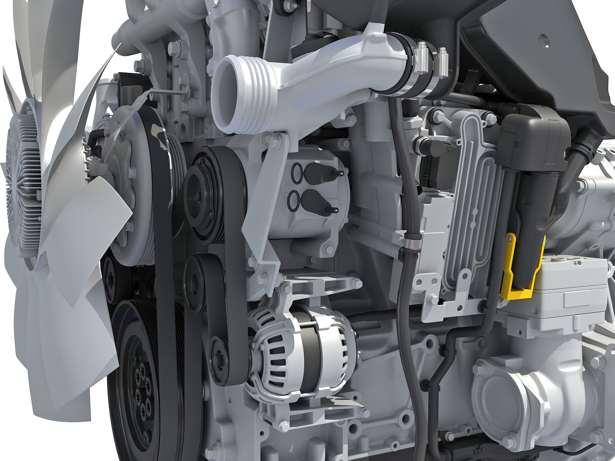 3D detroit dd5 diesel engine model - TurboSquid 1411342