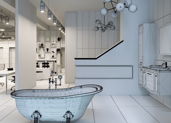 3D showroom interior scene - TurboSquid 1411415