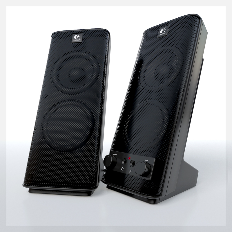 3d logitech x 140 speakers model