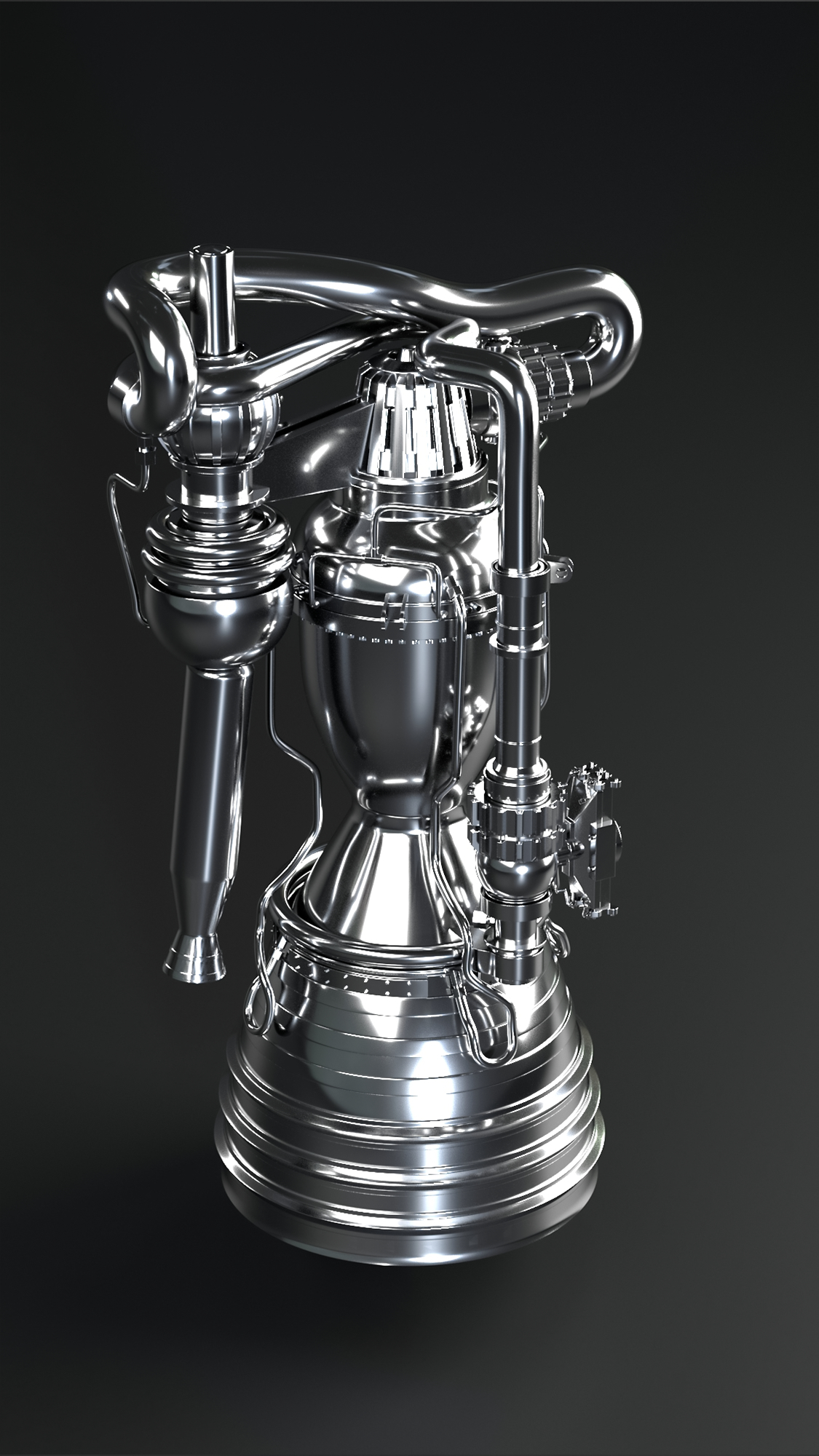 Merlin rocket engine 1c 3D model - TurboSquid 1411669
