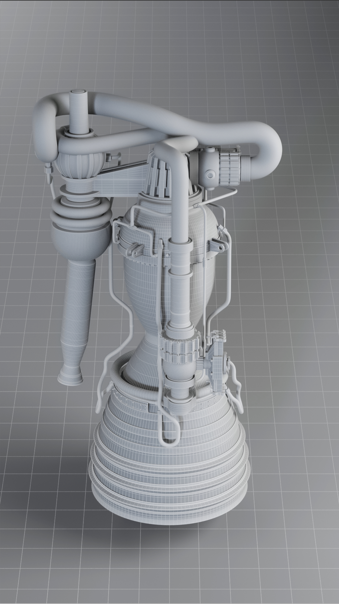 Merlin rocket engine 1c 3D model - TurboSquid 1411669