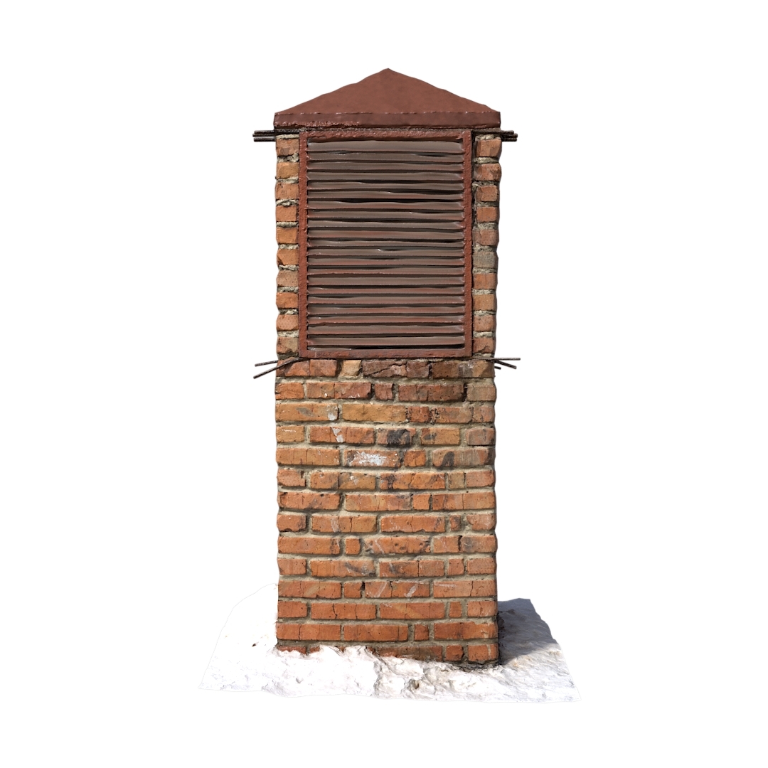 Brick ventilation column scan 3D - TurboSquid 1411772