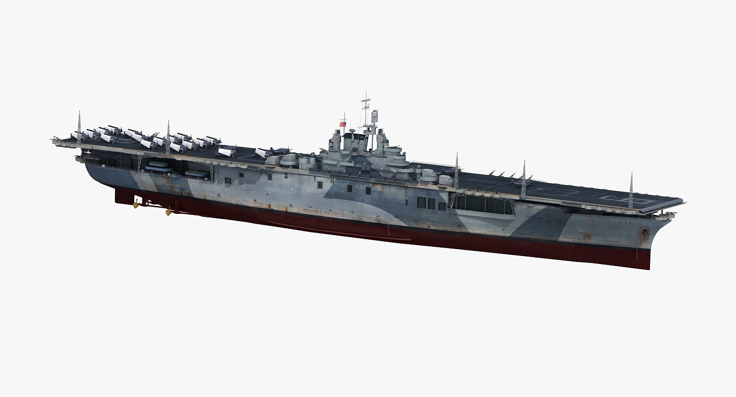 3D uss essex cv-9 1944-1945 model - TurboSquid 1411779