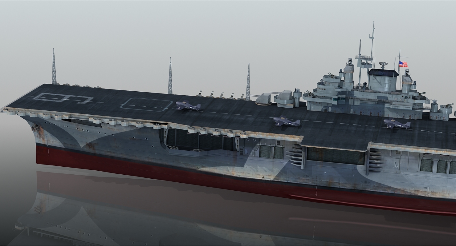 3D uss essex cv-9 1944-1945 model - TurboSquid 1411779