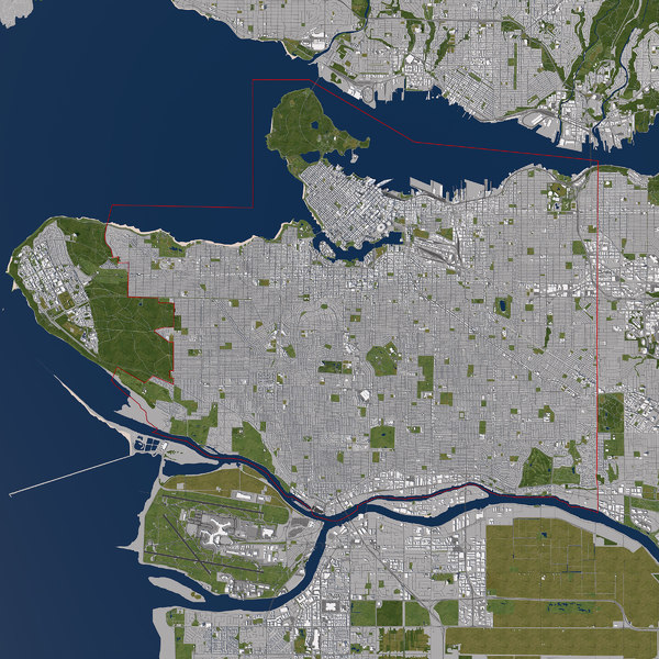 vancouver cityscape 3d model