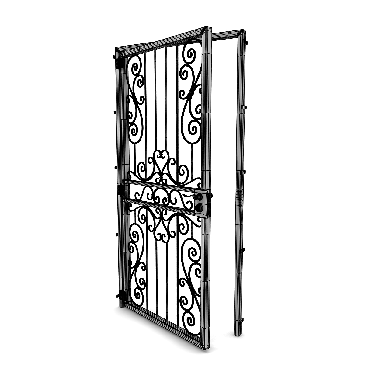 Wrought iron gate 05 3D - TurboSquid 1411936